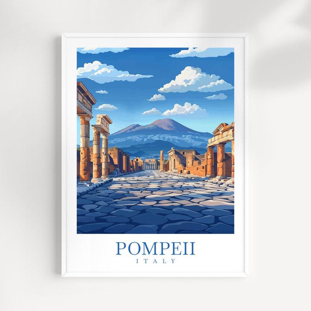 Pompeii Travel Print Art Pompeii Poster Italy Wall Art Decor Pompeii ...