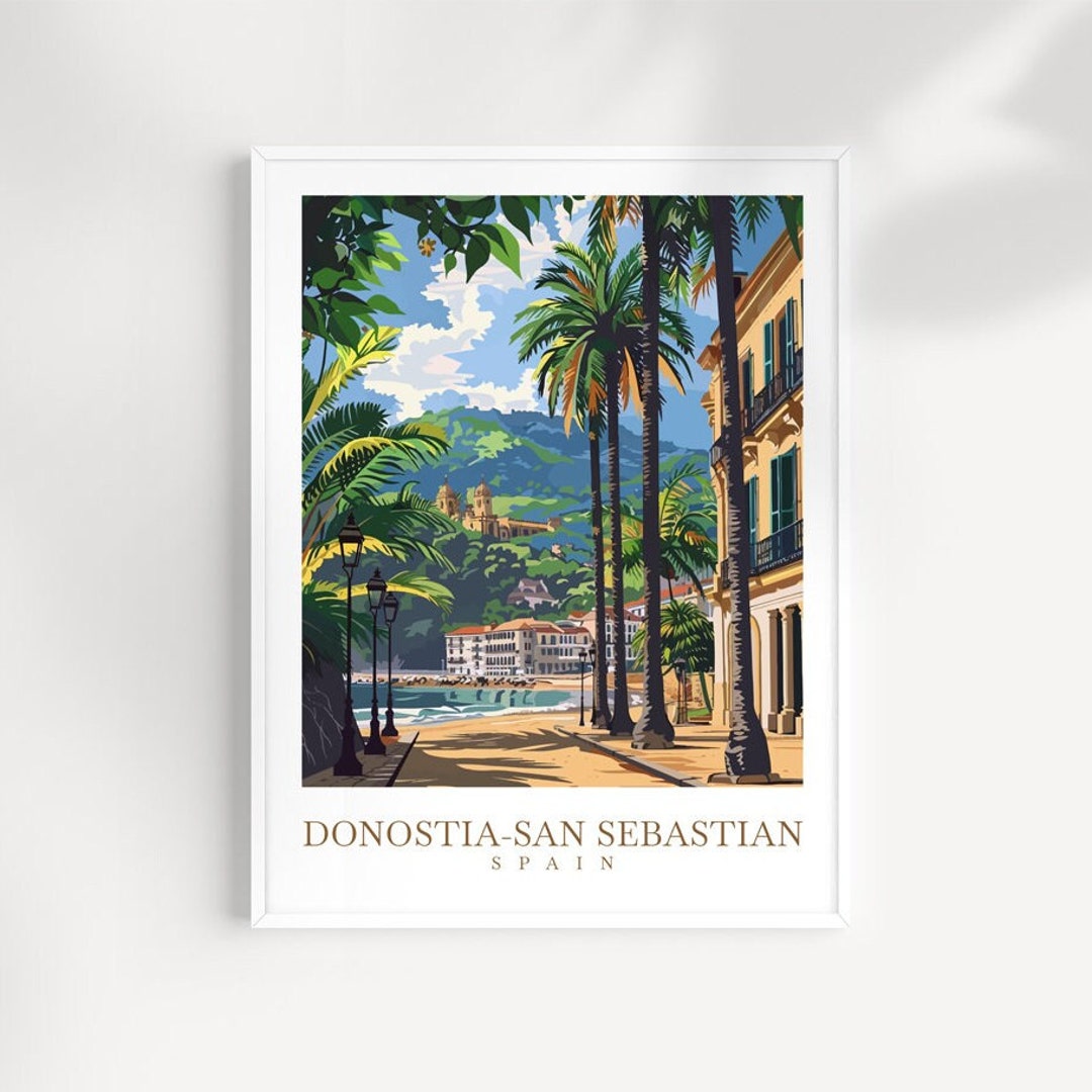 Donostia San Sebastian Print: Spain Travel Wall Art - Etsy