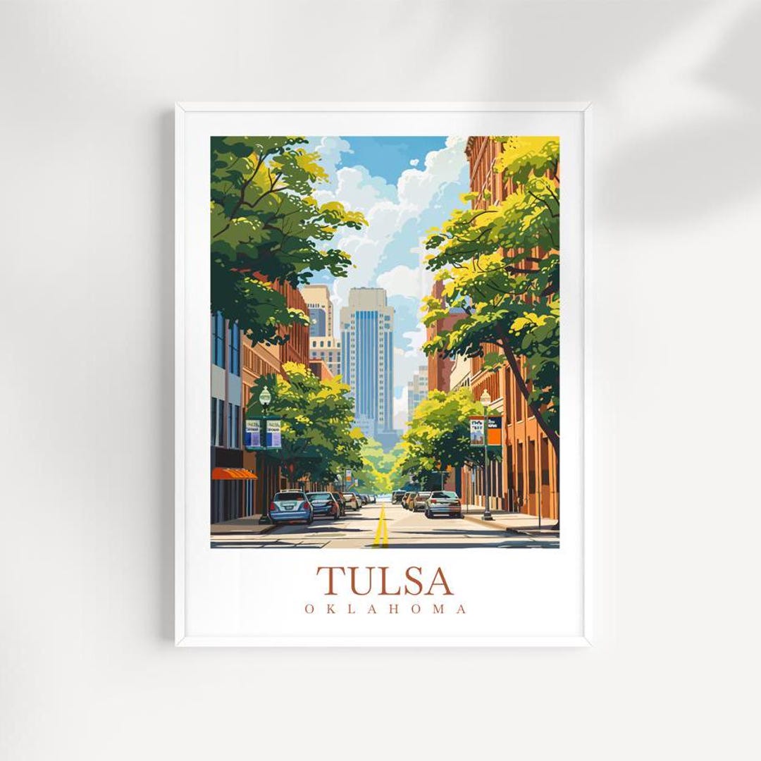 Tulsa Travel Print Wall Art Oklahoma Wall Hanging Home Décor Tulsa Gift ...
