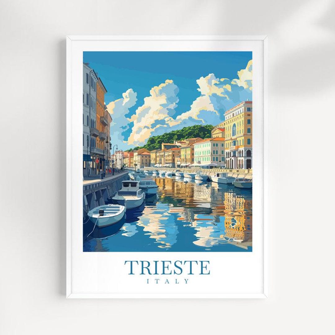 Trieste Travel Print Wall Art Italy Wall Hanging Home Décor Trieste ...