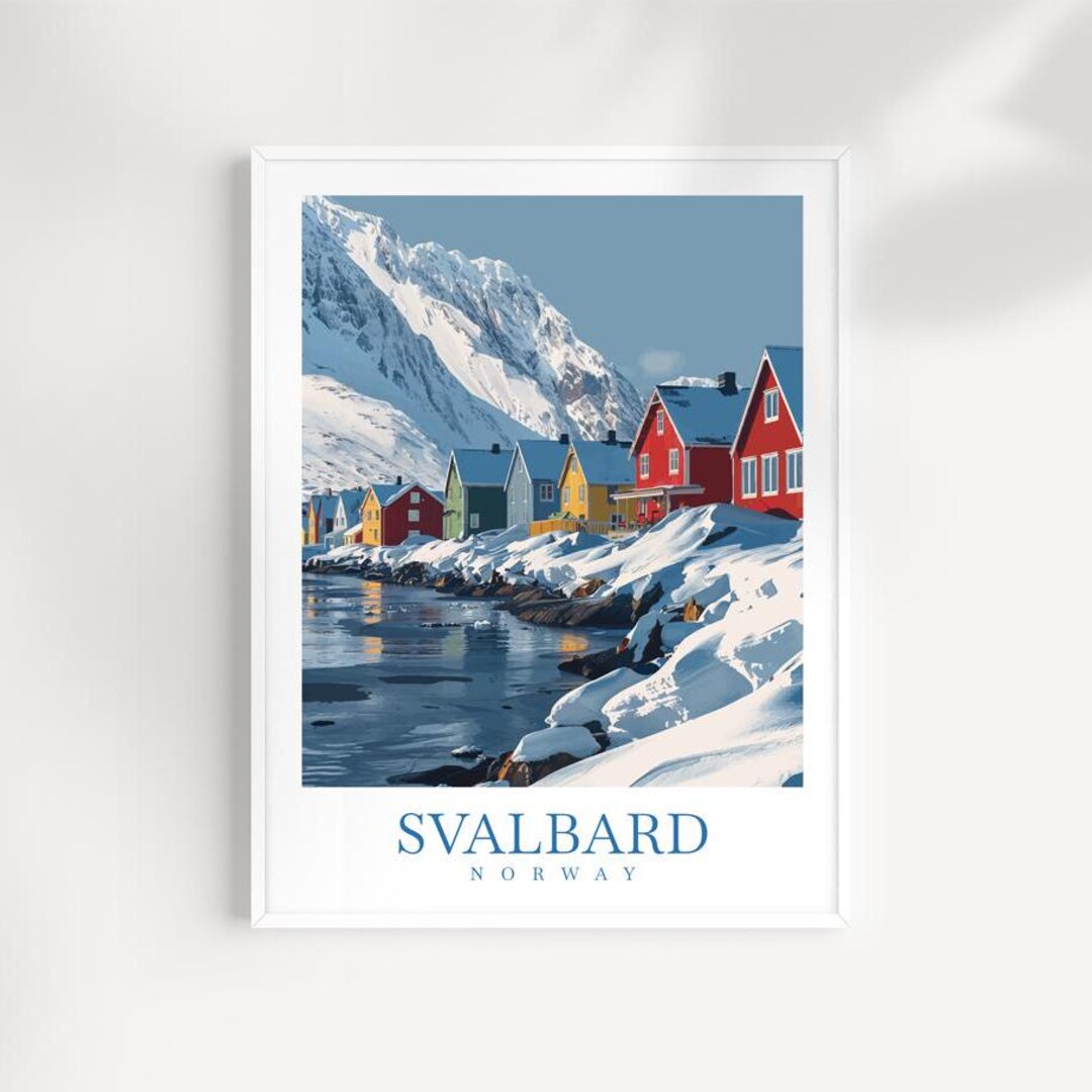 Svalbard Travel Print Wall Art Norway Wall Hanging Home Décor Svalbard ...