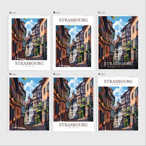 Strasbourg Travel Print France Poster Wall Hanging Home Decoration ...