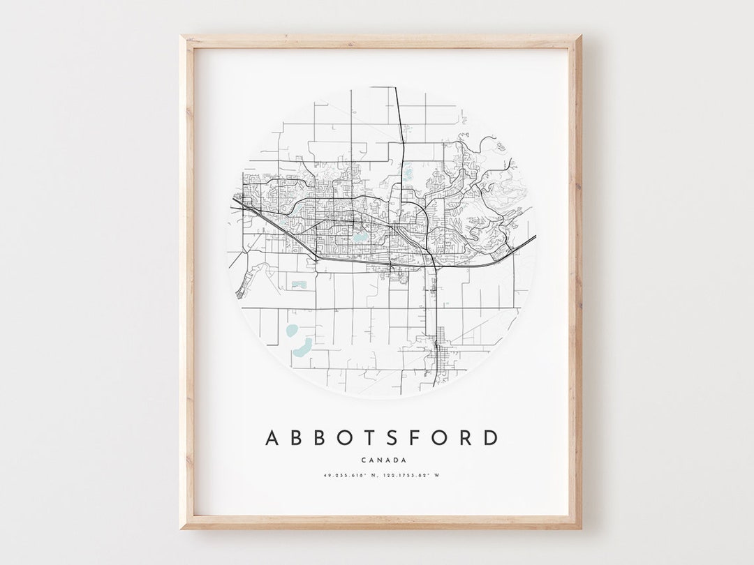 Abbotsford Map Print Abbotsford Map Poster City Wall Art - Etsy