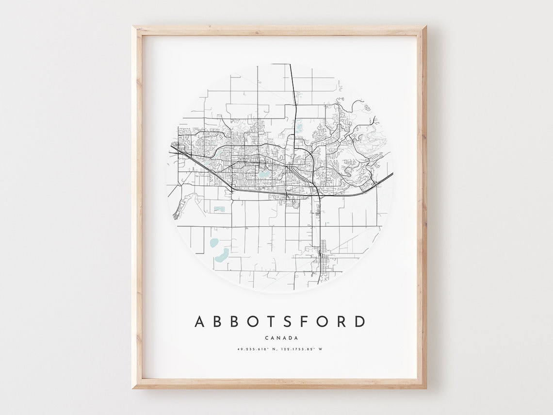Abbotsford Map Print Abbotsford Map Poster City Wall Art - Etsy