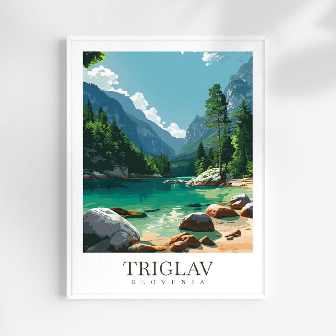 Triglav Travel Print Wall Art Triglav Slovenia Wall Hanging Home ...