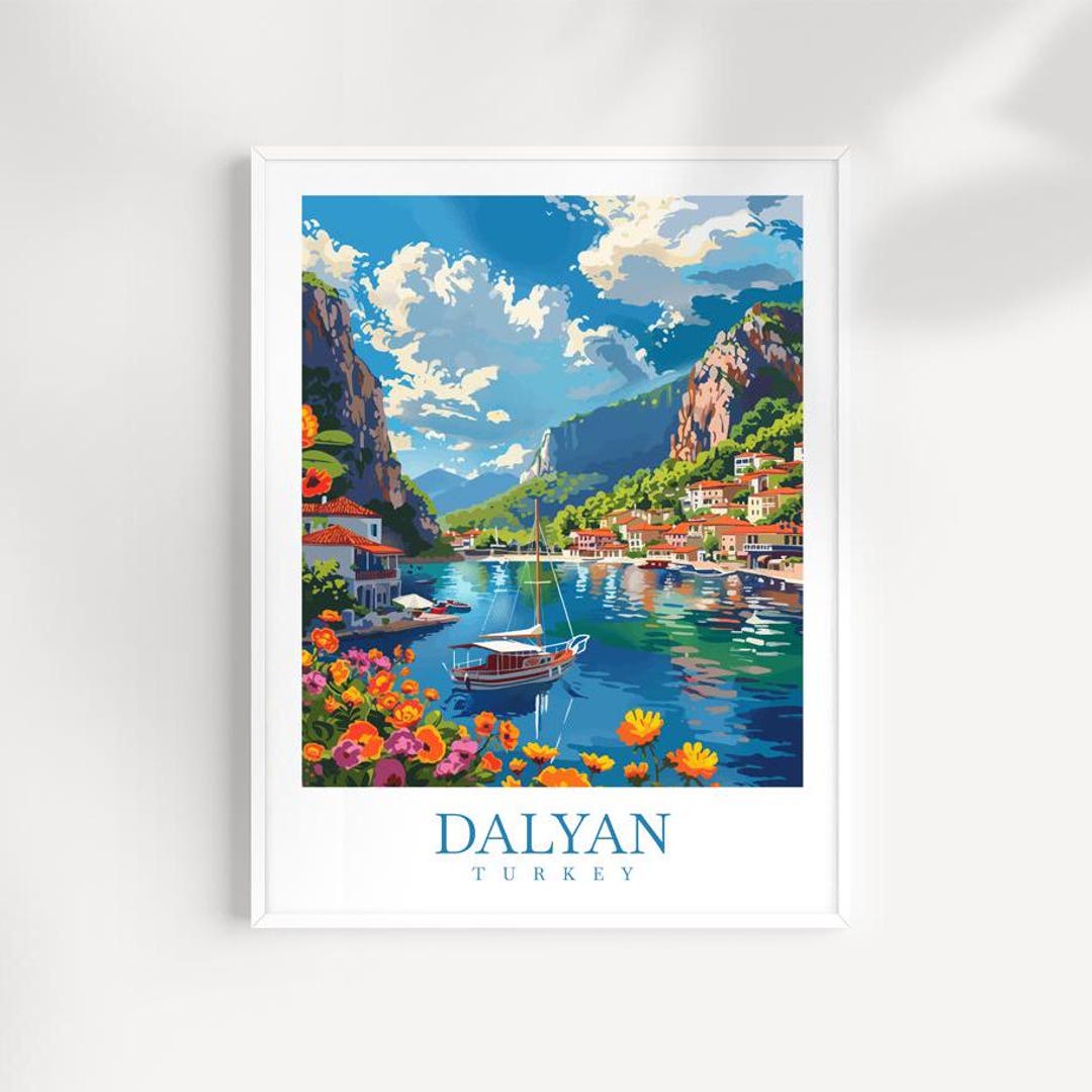 Dalyan Travel Print Wall Art Turkey Wall Hanging Dalyan Home Décor ...