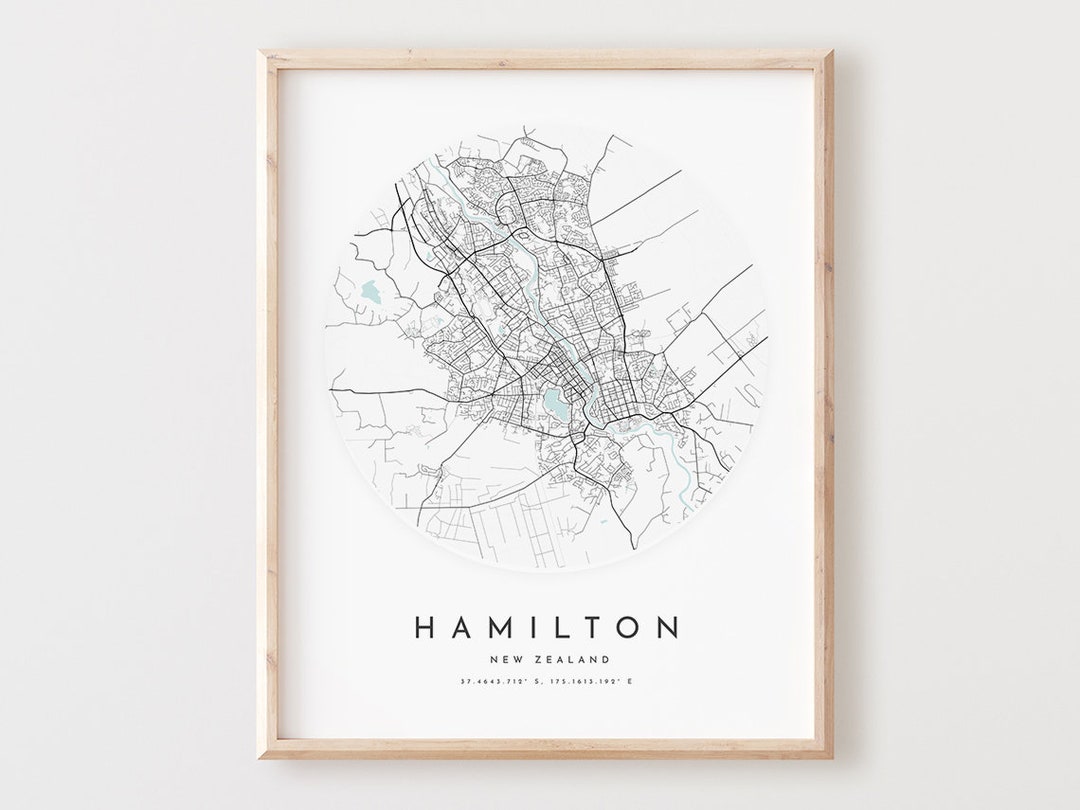 Hamilton Map Print Hamilton Map Poster City Wall Art - Etsy