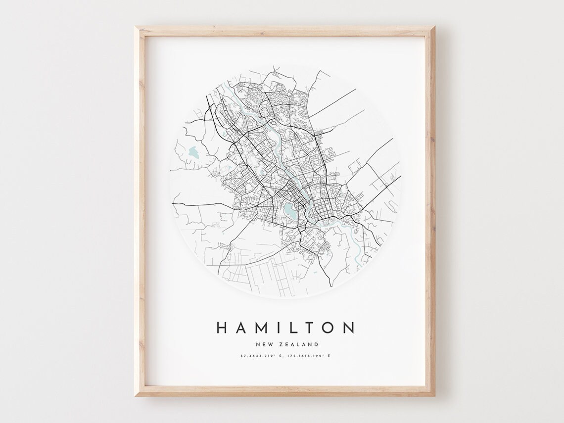 Hamilton Map Print Hamilton Map Poster City Wall Art - Etsy
