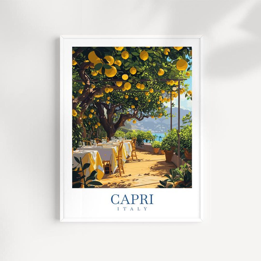 Capri Italy Travel Print Wall Art Italy Wall Hanging Home Decoration ...