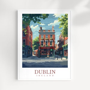 Dublin Cityscape Print Ireland Home Decor Skyline City Art Print Dublin ...