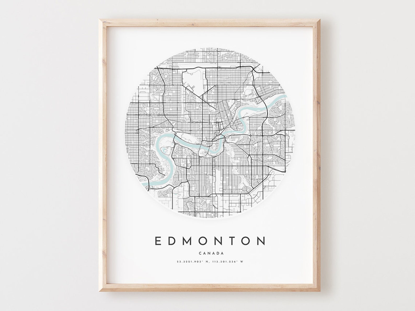 Edmonton Map Print Edmonton Map Poster City Wall Art | Etsy