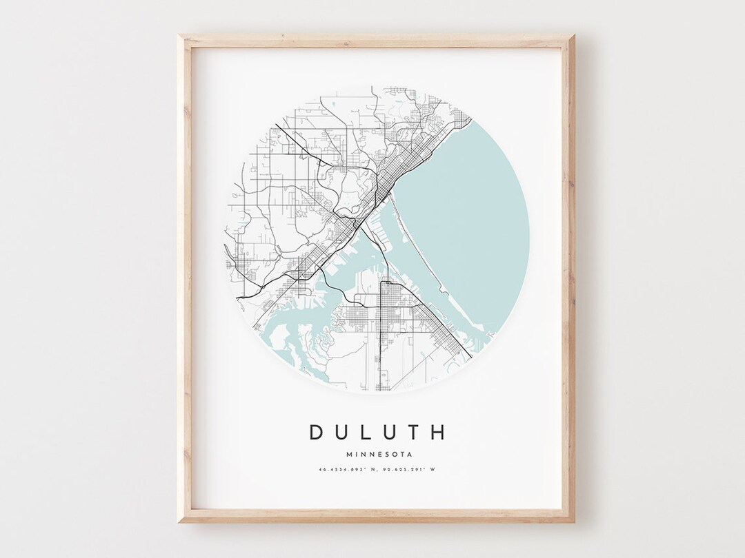 Duluth Minnesota Map Print: City Street Art Poster - Etsy