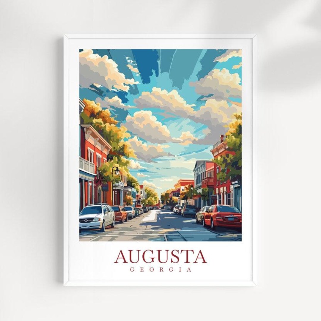 Augusta Travel Print Georgia Home Decor USA City Art Print Augusta Wall ...