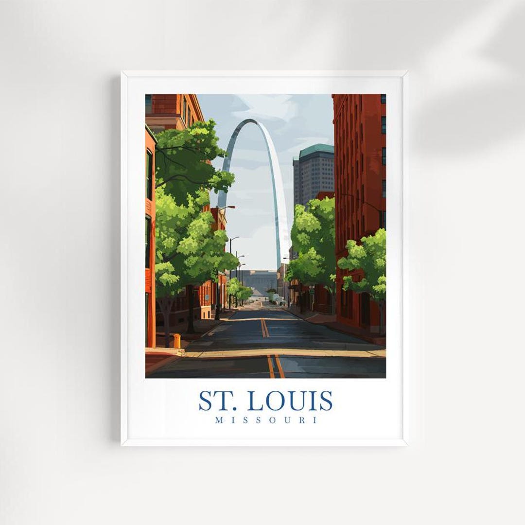 St Louis Travel Print Missouri Wall Art St. Louis Poster St. Louis Wall ...