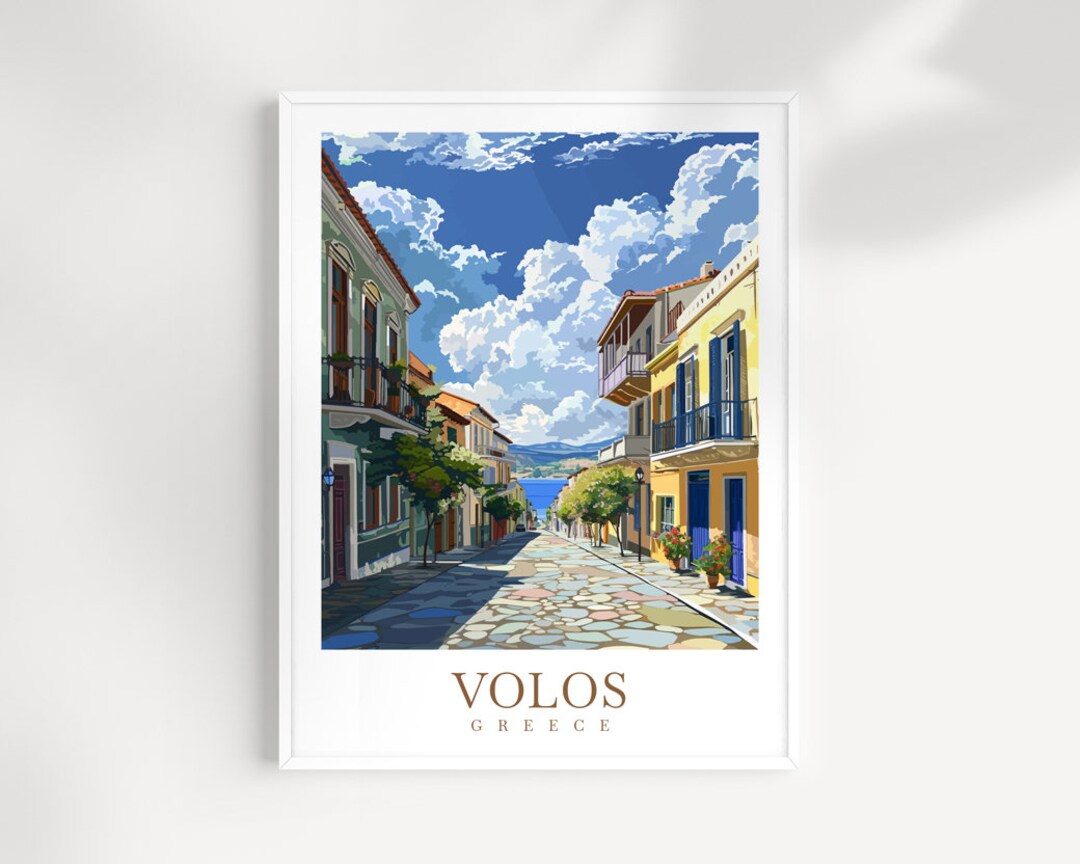 Volos Travel Print Wall Art Volos Greece Wall Hanging Home Decoration ...