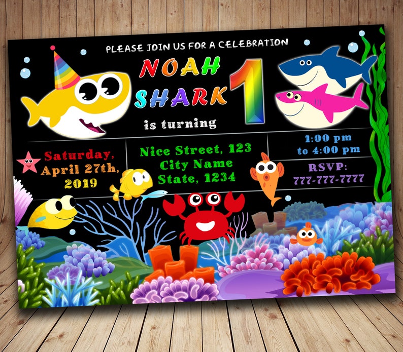 Baby Shark Water Bottle Labels DIGITAL Baby Shark Birthday | Etsy