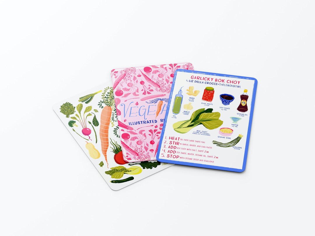 Vegetably Recipe Cards - Etsy