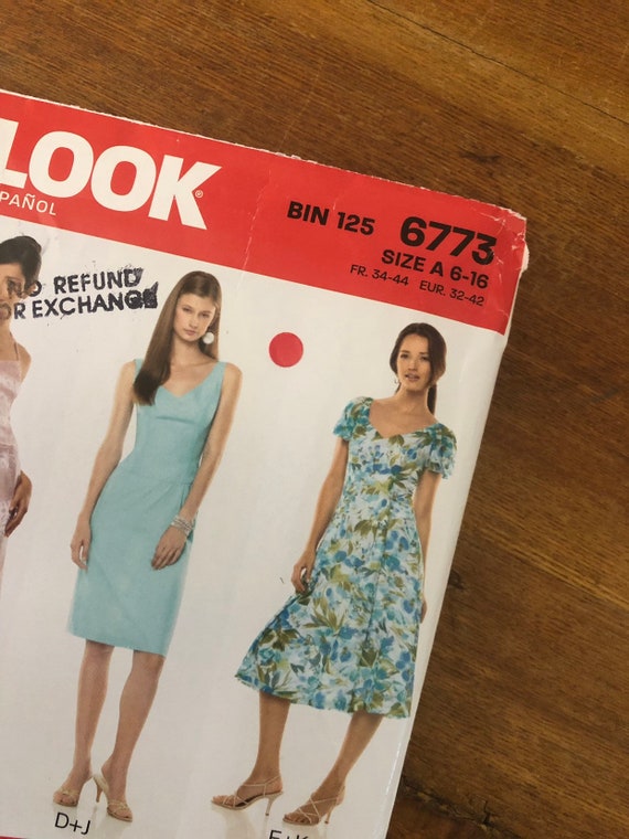 Sewing Patterns 6773 Vintage New Look Six Sizes in One Sewing Pattern ...
