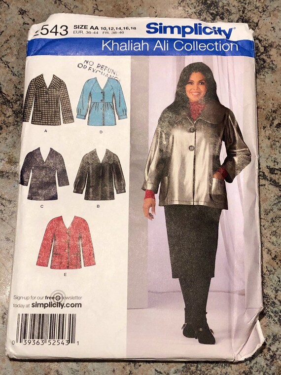 Simplicity Sewing Pattern 2543 Misses Khaliah Ali Collection | Etsy
