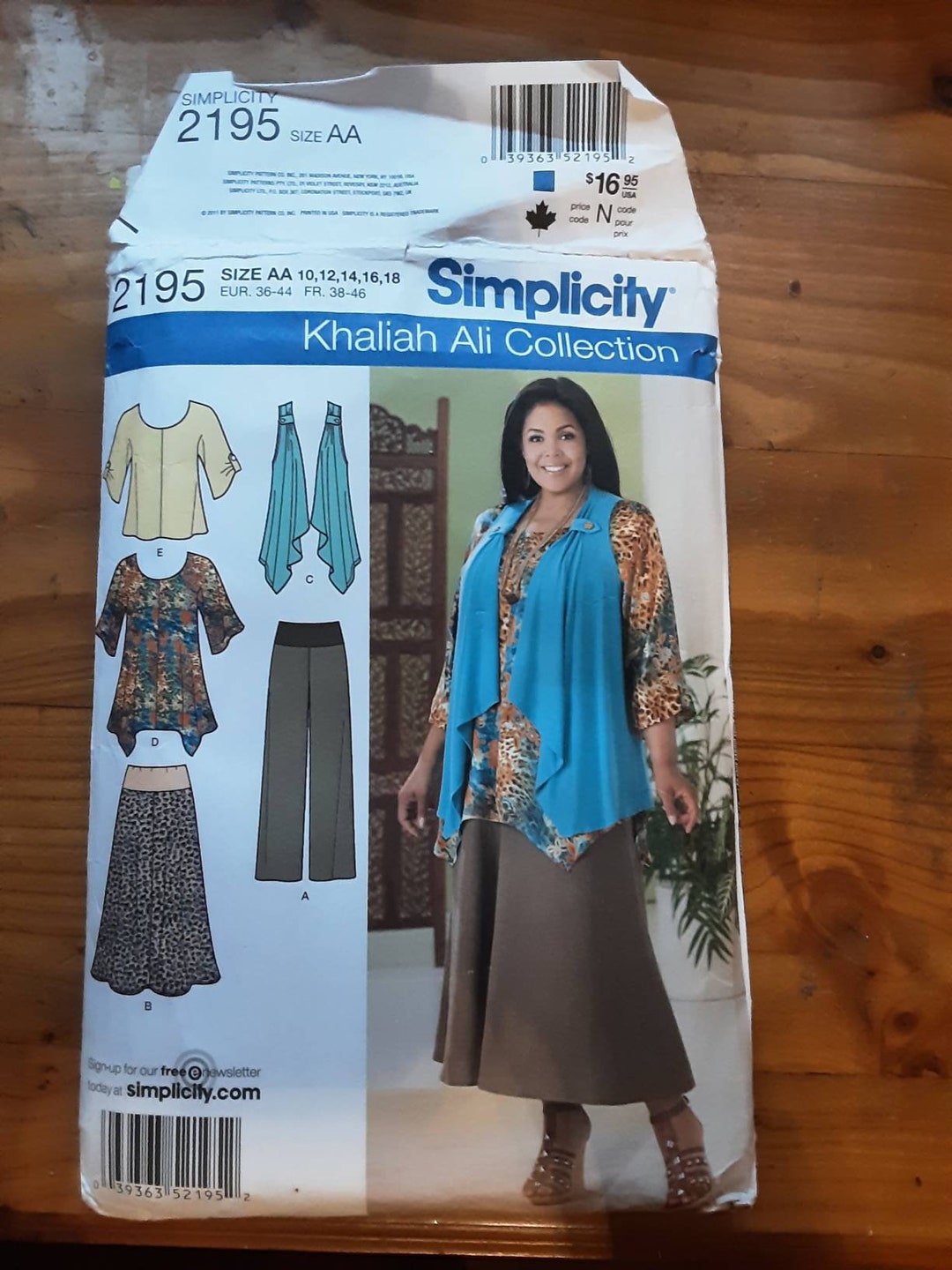 Khaliah Ali Collection Simplicity 2195 Misses' Tunic/top, Pants, Skirt ...
