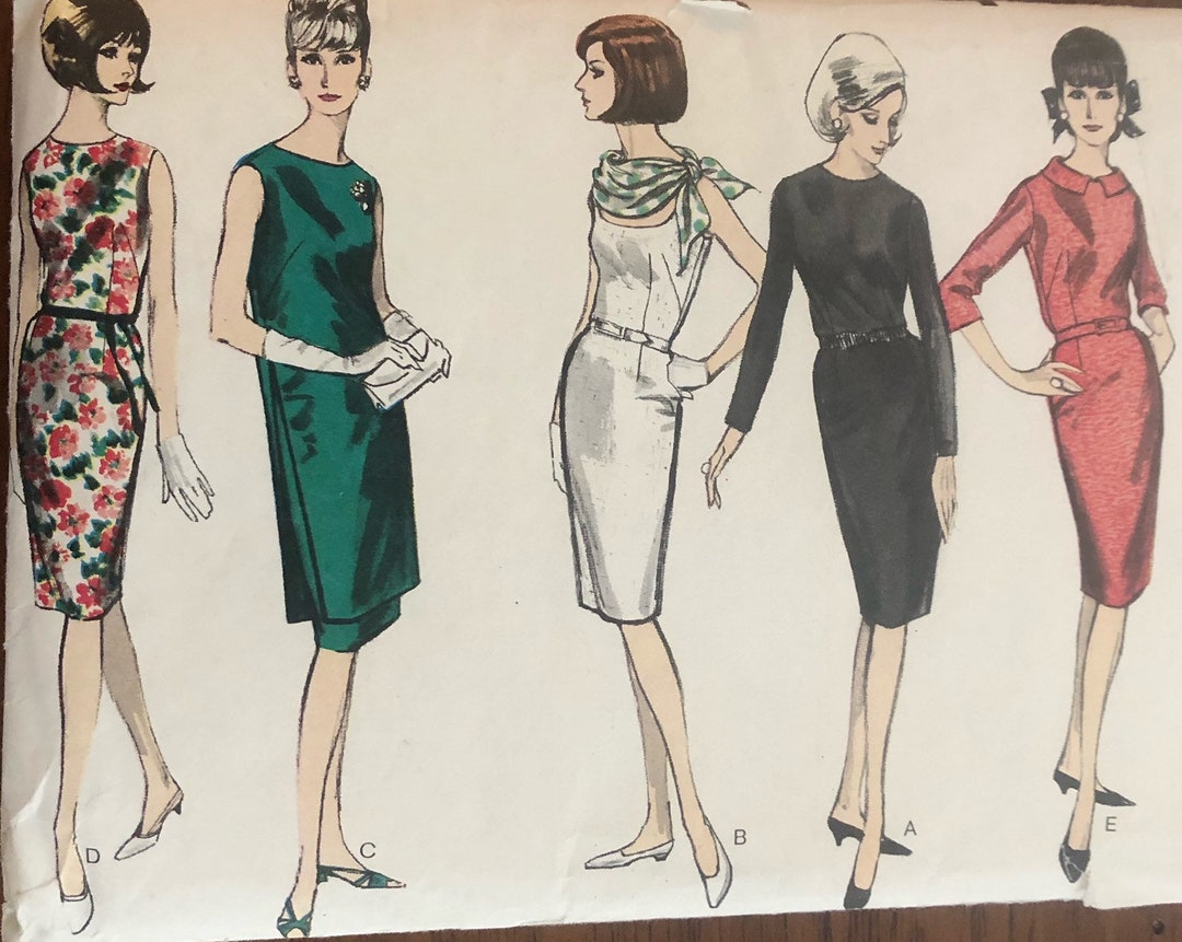 Vogue Vintage Retro 6268 Dress Pattern Size 14 Bust 34 - Etsy