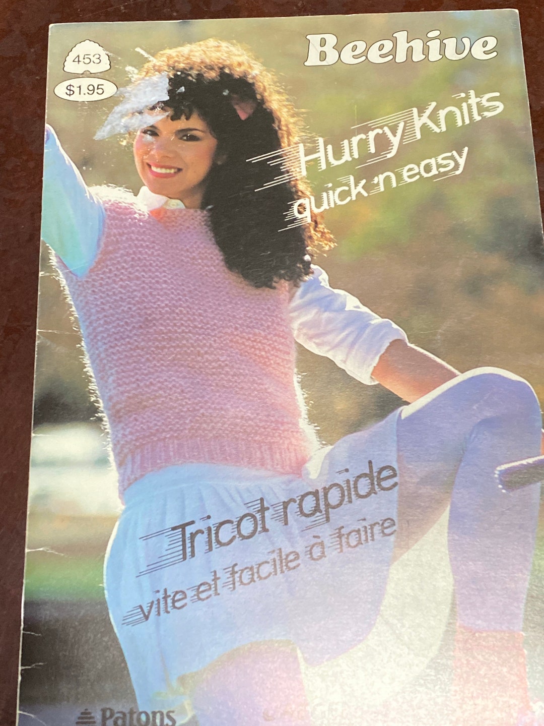 Patons Knitting Pattern Book 453 Beehive Hurry Knits Quick 'n Easy C ...