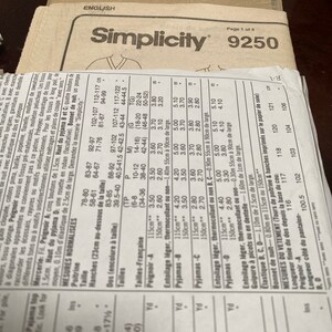 Simplicity 9250 Easy to Sew Sewing Pattern UNCUT & FF Sizes:xs-s-m ...