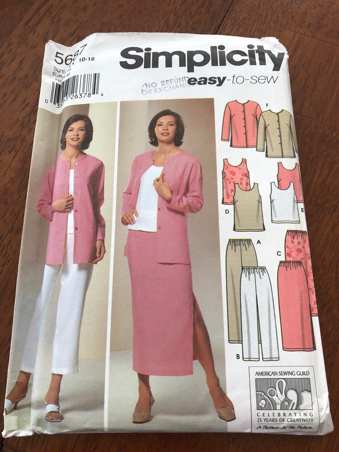 Simplicity Easy-to-sew Misses Pants in 2 Lengths, Skirt, Tunic or Top ...