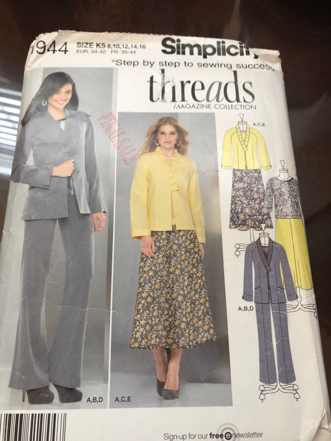 Simplicity Threads Magazine Collection 1944 Suit Coordinates - Etsy