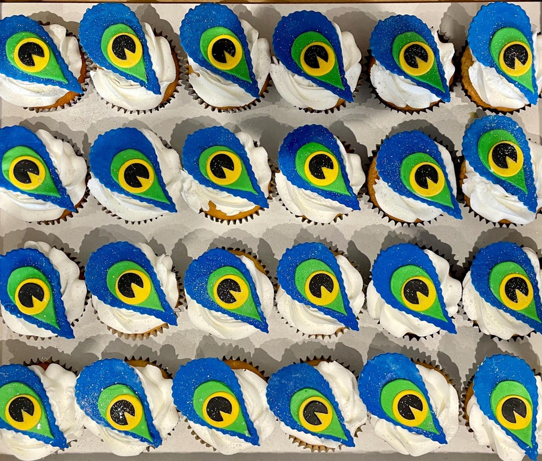 12 Fondant Peacock Feather Cupcake Toppers - Etsy