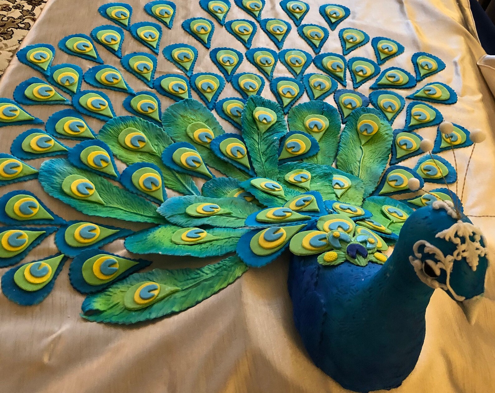 12 Fondant Peacock Feather Cupcake Toppers - Etsy