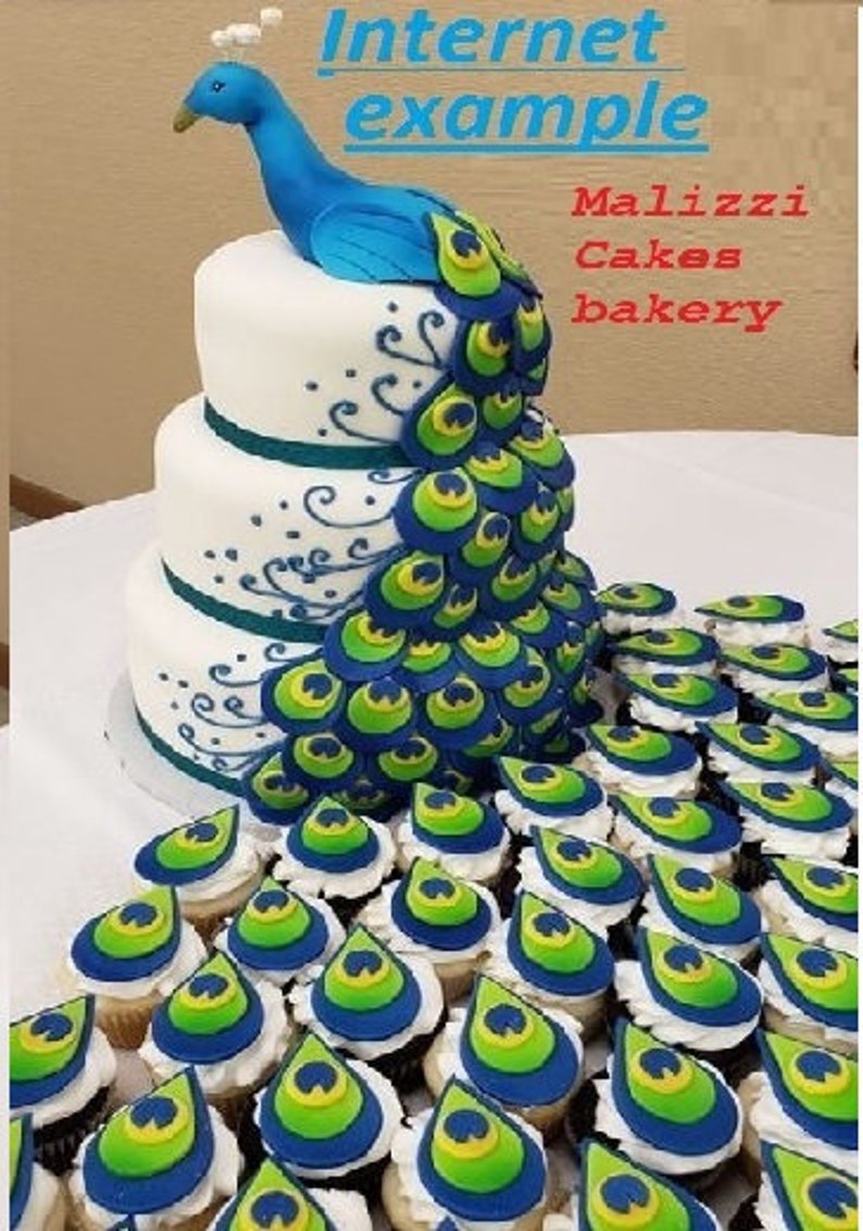 7 Fondant Peacock Body Cake Topper /peacock Toppers and - Etsy