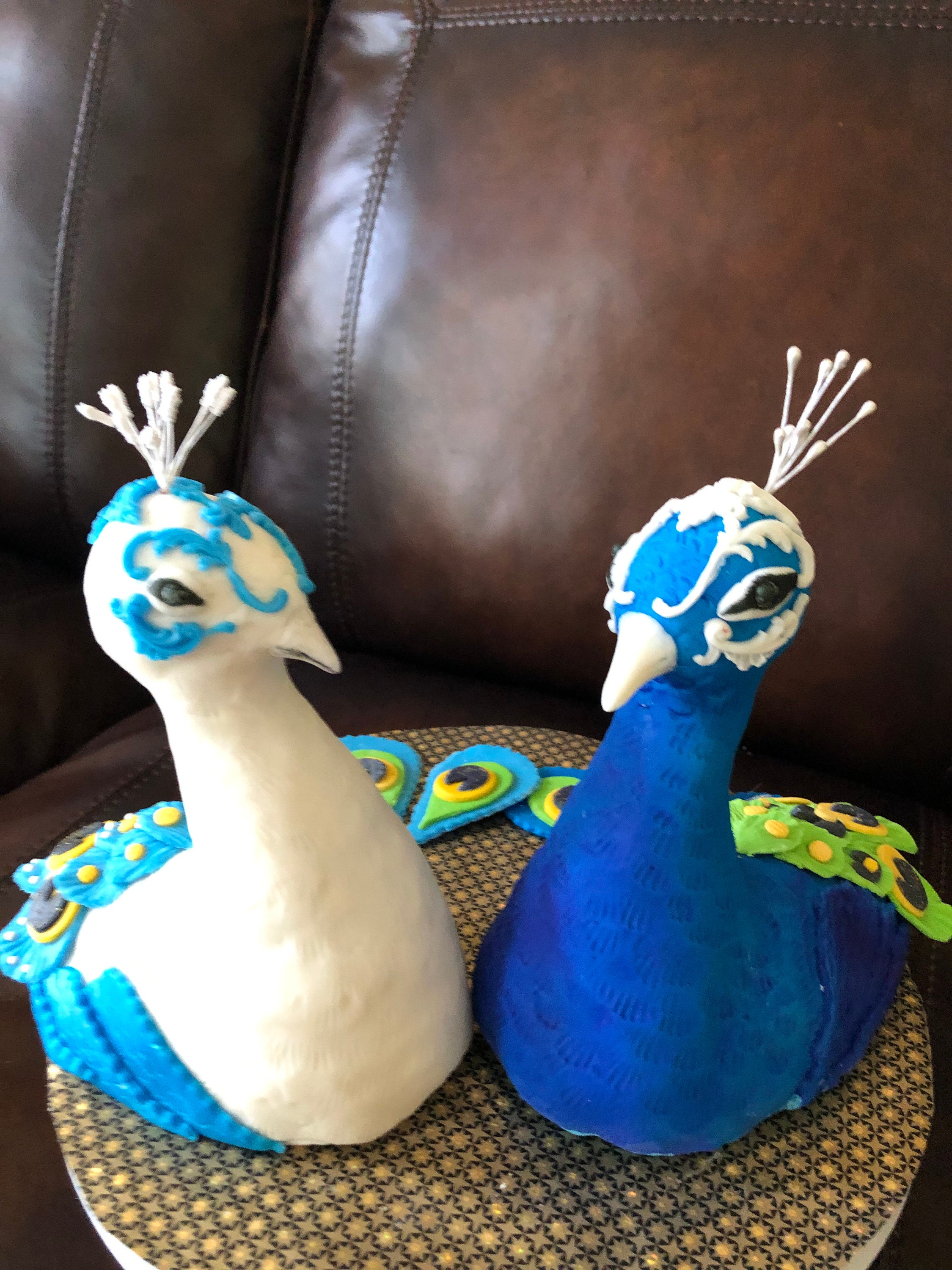 Fondant Peacock Body Cake Topper /Peacock Toppers and | Etsy
