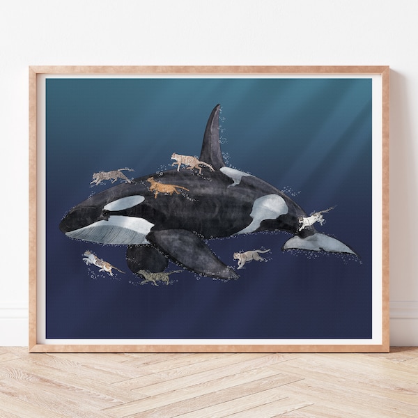 Killer Whale Art - Etsy