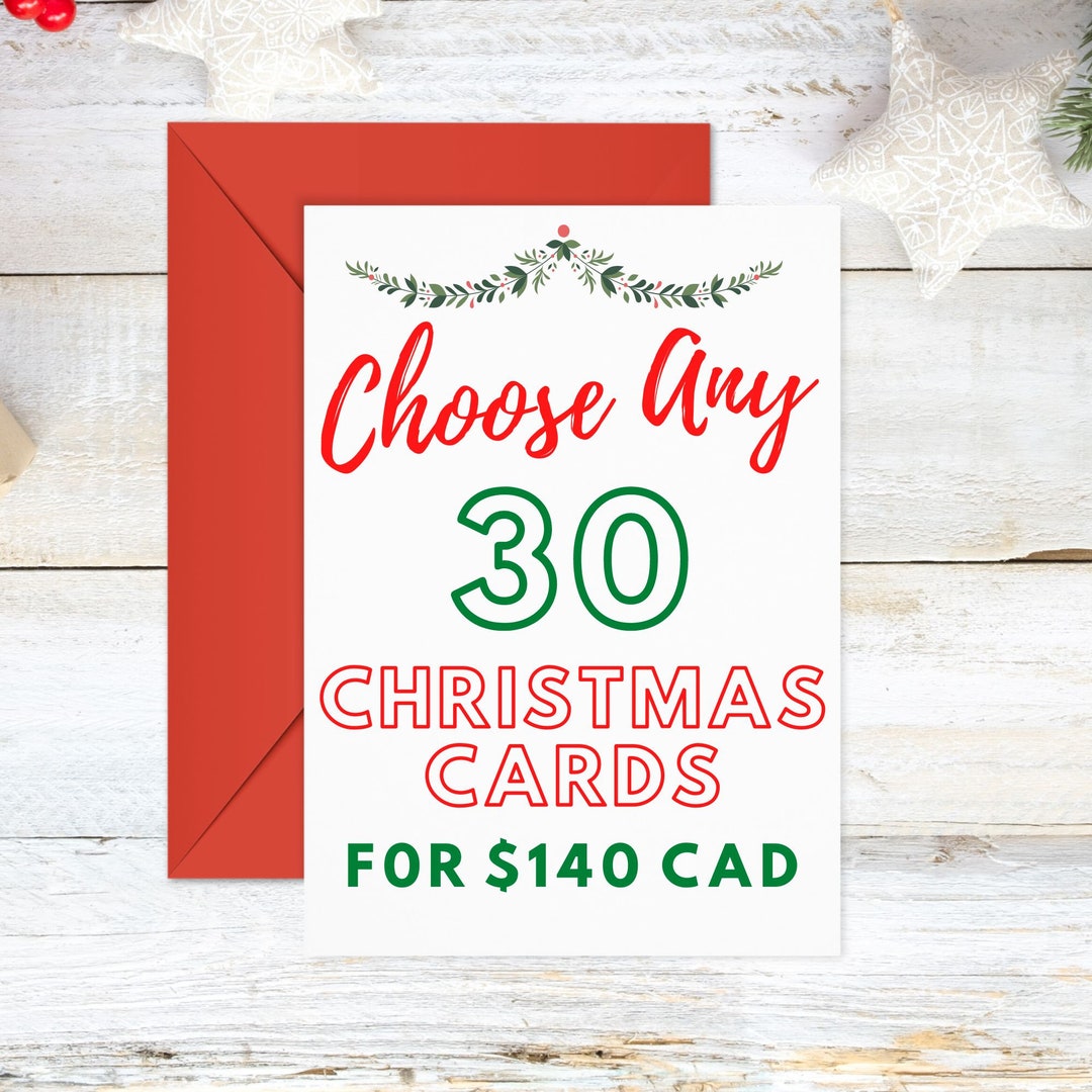 30 Christmas Card Deal Large Quantity Christmas Cards - Etsy
