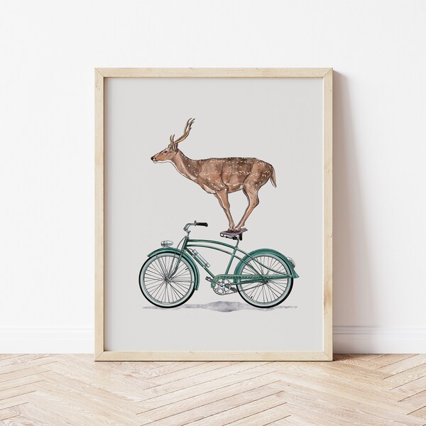 Animal on Bicycle - Etsy