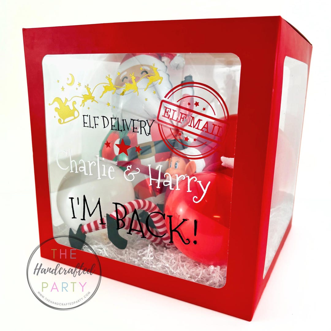 Elf Arrival Box | Elf Delivery | I'm Back | Personalised Christmas Elf ...