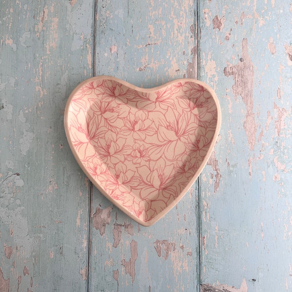Pink Heart Dish - Etsy