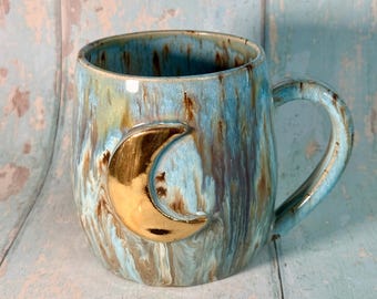 Copper Moon Mug, Large Ceramic Cup - Etsy UK