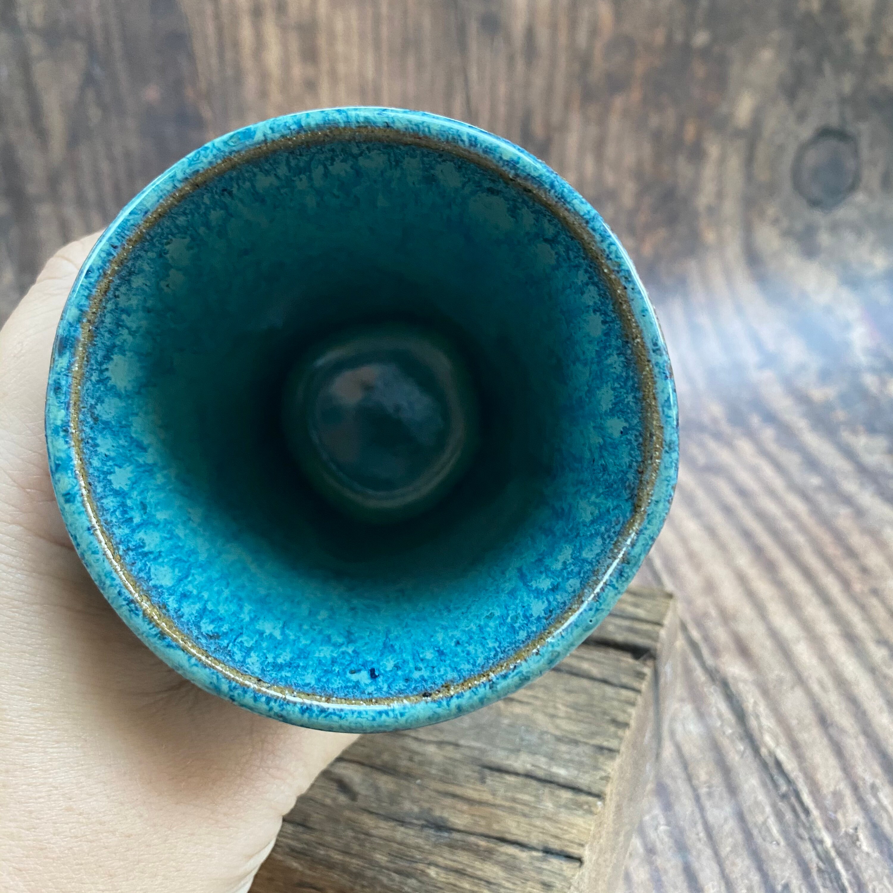 Turquoise Ceramic Tumbler Handmade Modern Cup - Etsy UK