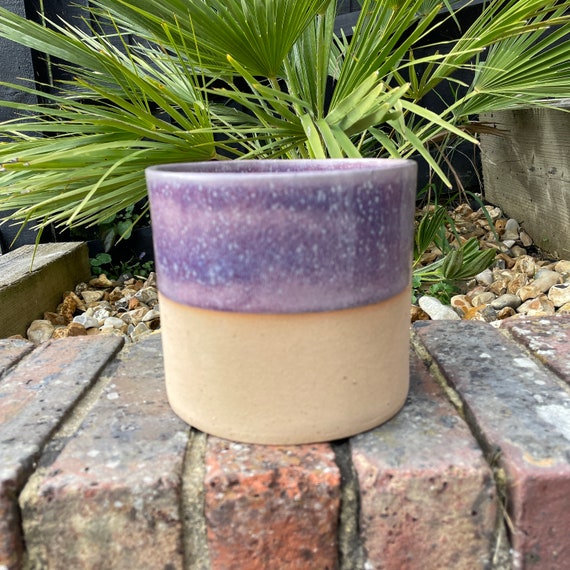 Purple Ceramic Planter Indoor Plant Pot Ready to Ship - Etsy