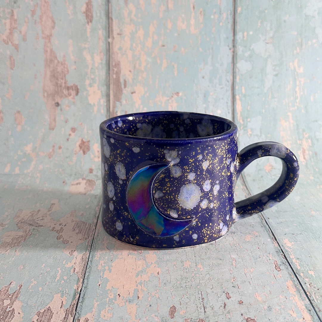 Blue Moon Mug, Large Ceramic Cup - Etsy