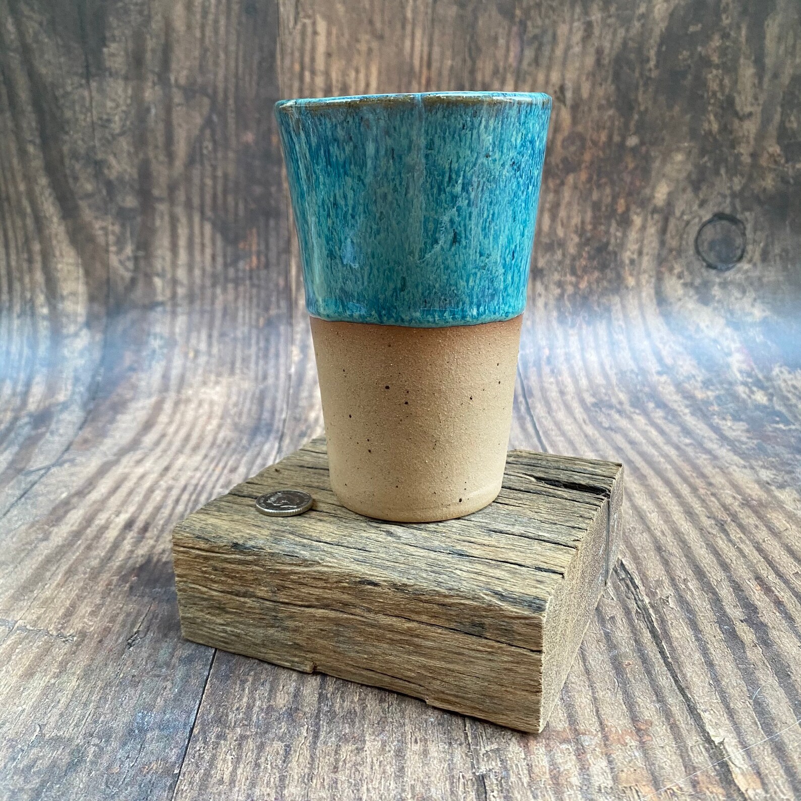 Turquoise Ceramic Tumbler Handmade Modern Cup - Etsy UK