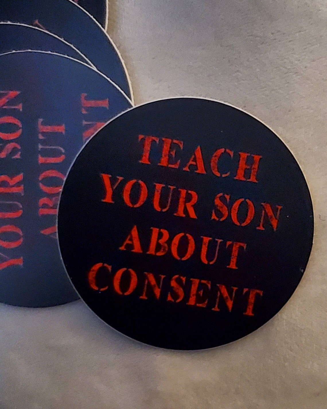 2x2 Round Teach Consent Sticker Matte Finish - Etsy
