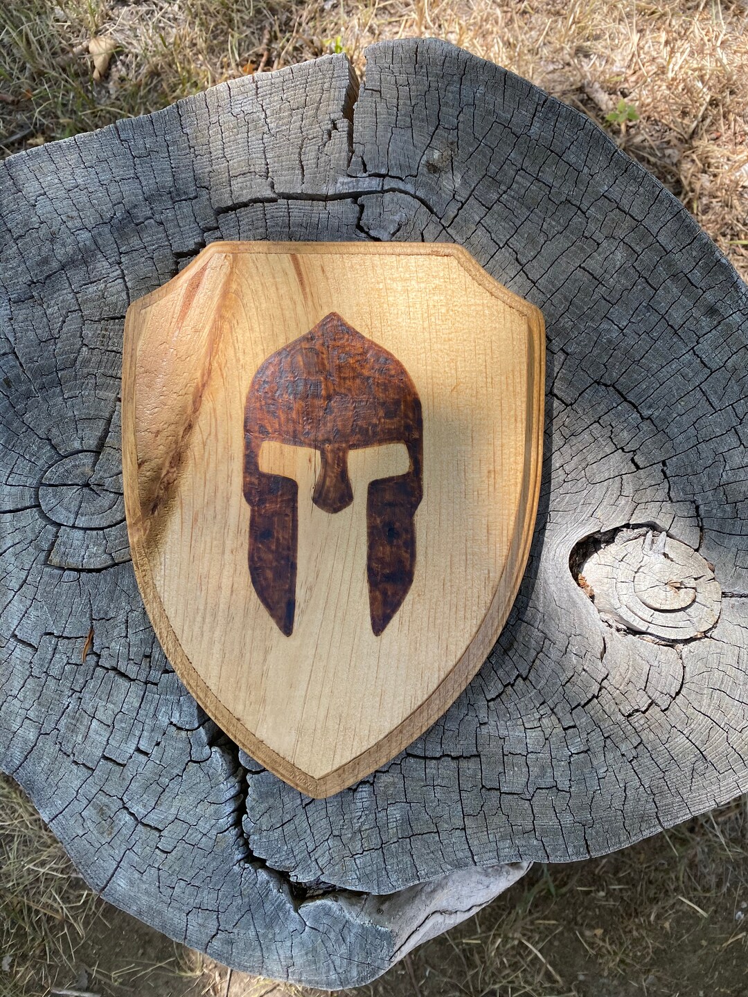 Spartan Helm Plaque - Etsy