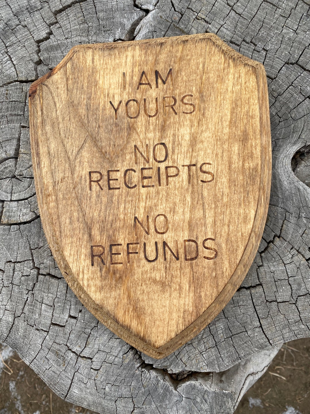 No Refund No Receipt Plaque - Etsy