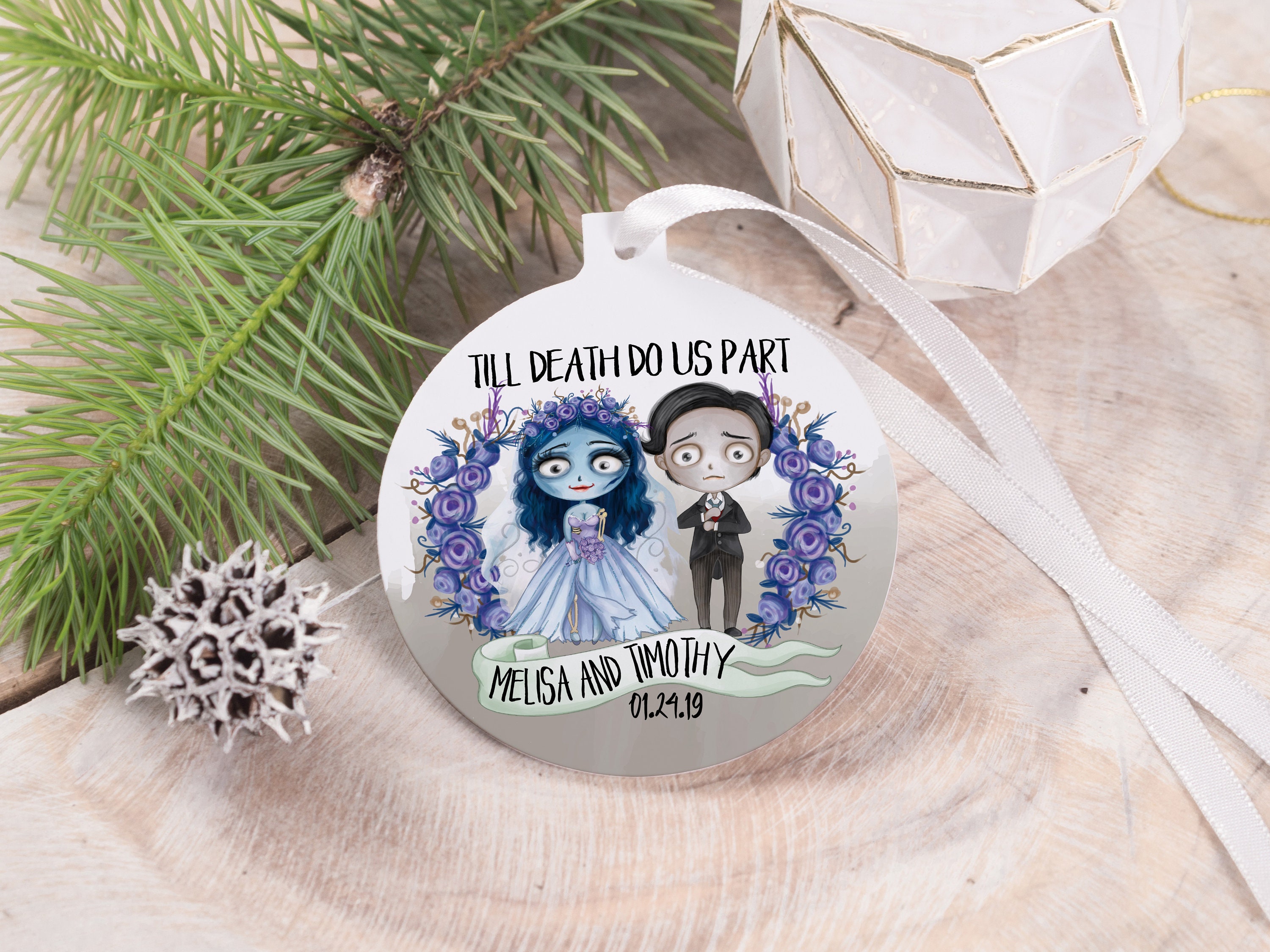 Corpse Bride Personalized Christmas Couples Ornament | Etsy
