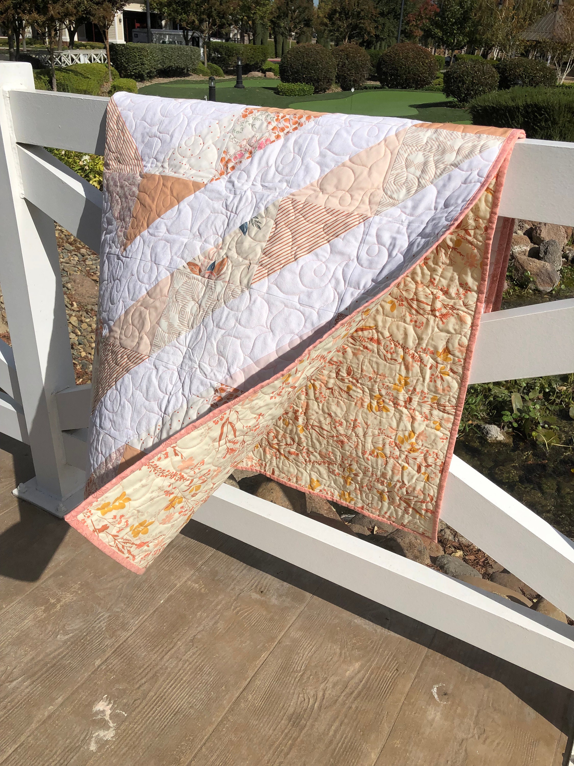 Handmade Patchwork Quilt Art Gallery Fabric Throw Quilt - Etsy