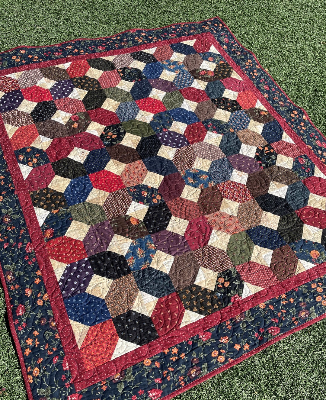 Civil War Era Quilt Reproduction | Handmade Patchwork Quilt | - Etsy