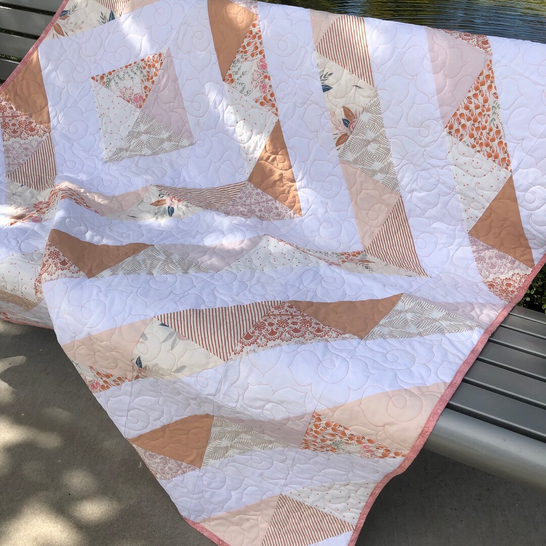 Handmade, Patchwork Quilt Art Gallery Fabric Throw Quilt - Etsy